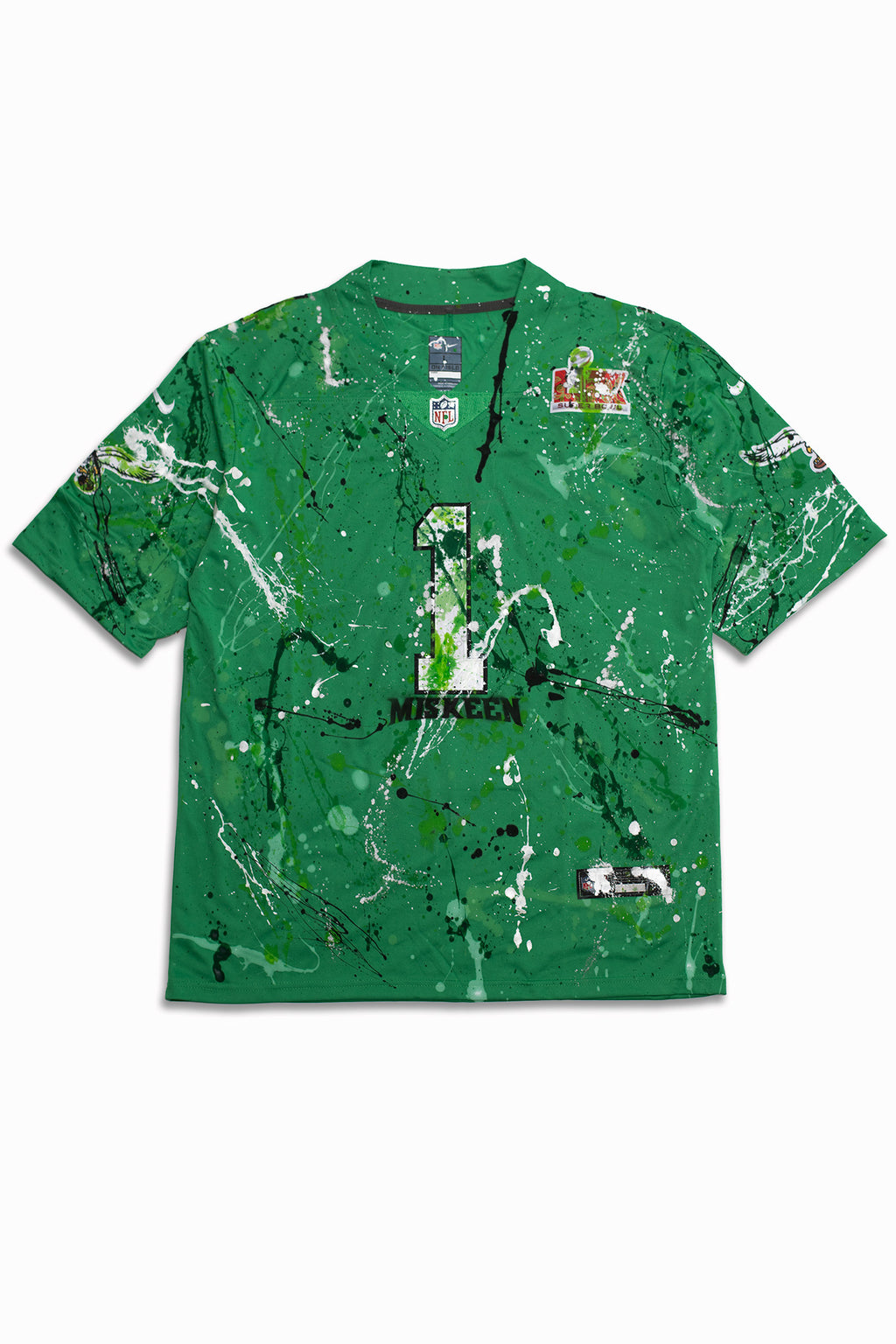 Miskeen Originals × Artful Villains One Of One Eagles Jersey- Kelly Gr